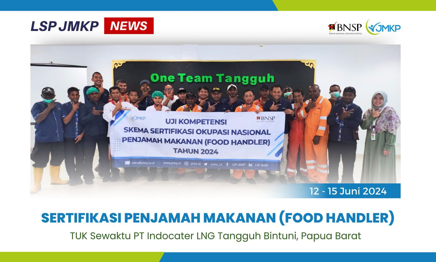 SERTIFIKASI KOMPETENSI PENJAMAH MAKANAN (FOOD HANDLER) – PT INDOCATER ...