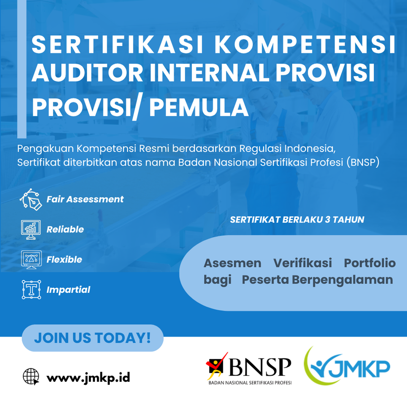Sertifikasi Kompetensi Audit Internal Provisi Keamanan Pangan – LSP JMKP