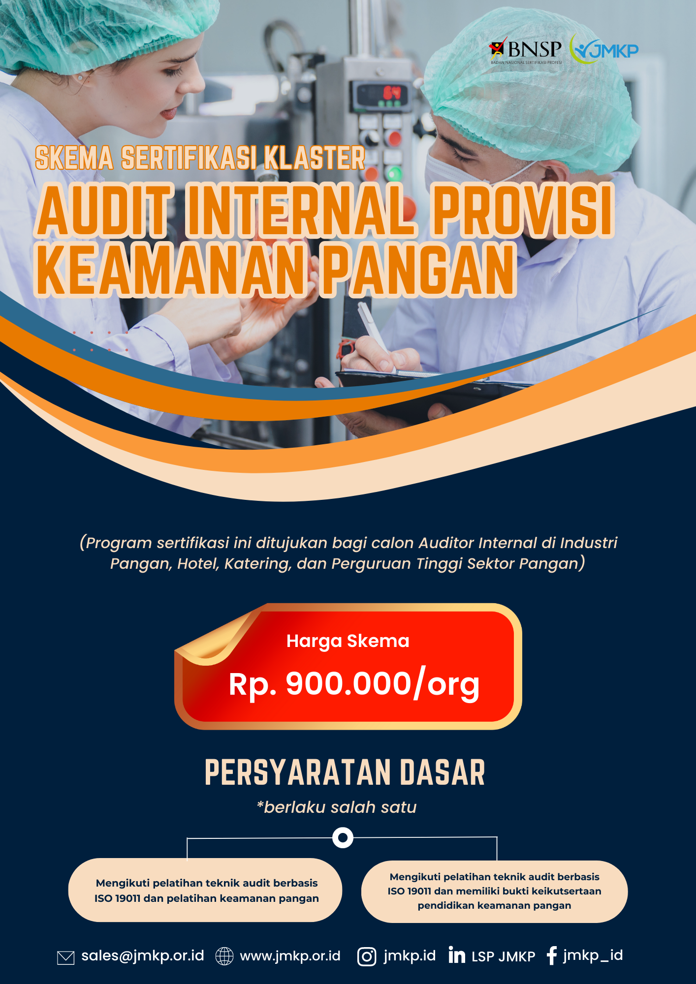 Sertifikasi Kompetensi Audit Internal Provisi Keamanan Pangan – LSP JMKP